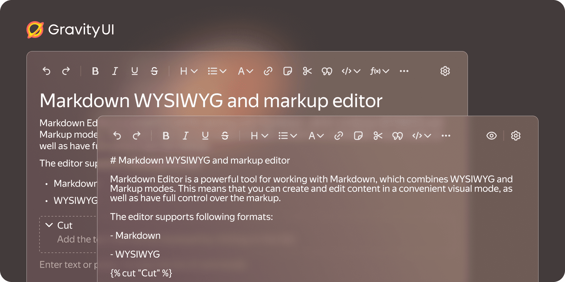 Gravity UI – markdown-editor